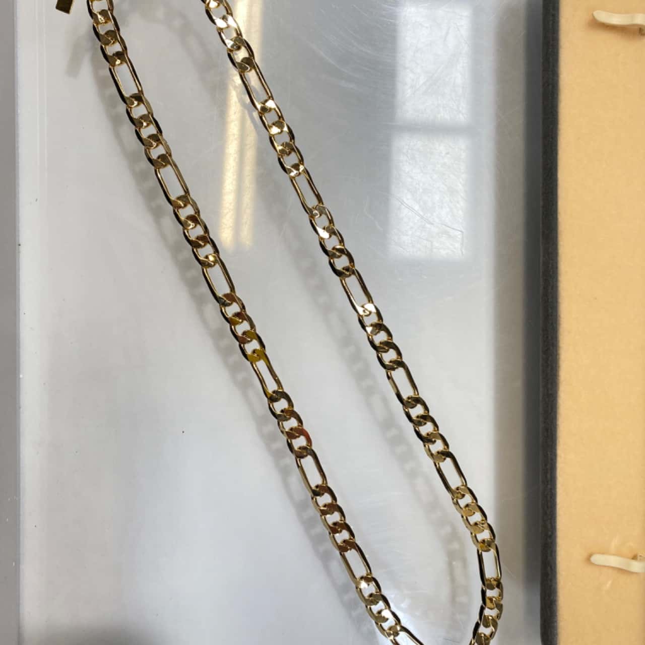 14K Gold 6mm Figaro Mariner Chain 16”(s)