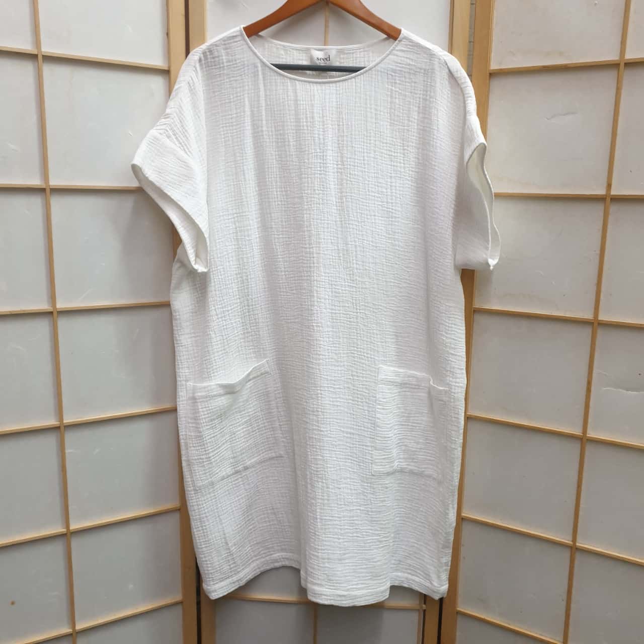 New With Tags SEED HERITAGE 100% Cotton Cheese Cloth Tunic Dress Size 16(s)