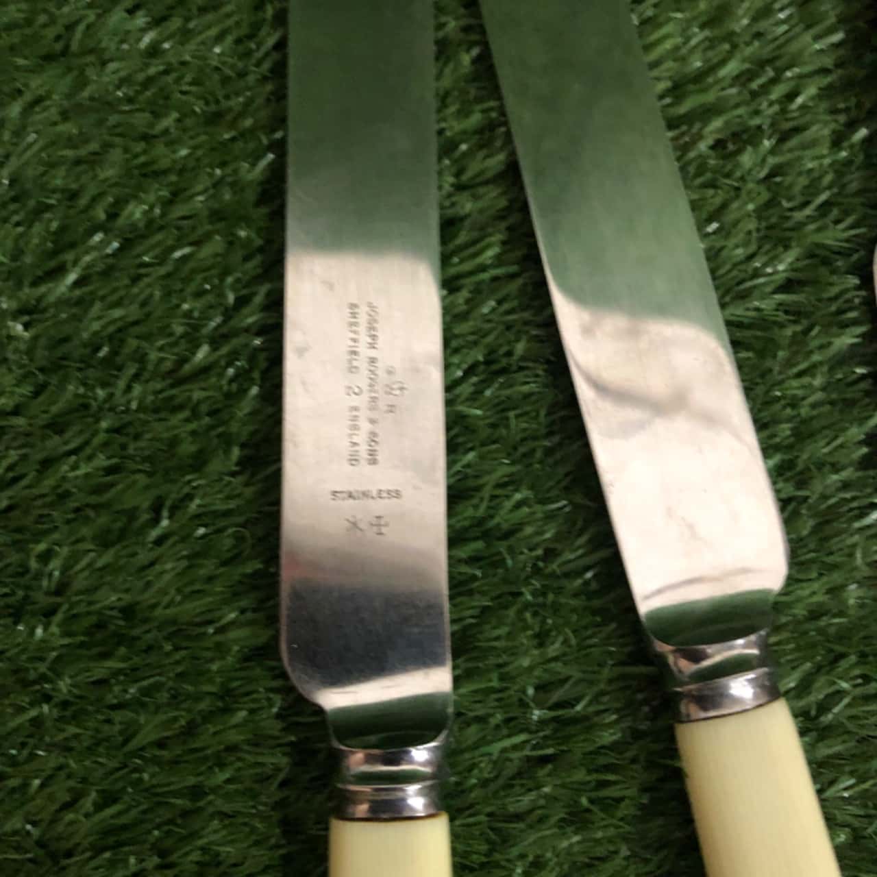 Joseph Rodgers & Sons Sheffield - Set of Six Faux Bone Handle Knives ...