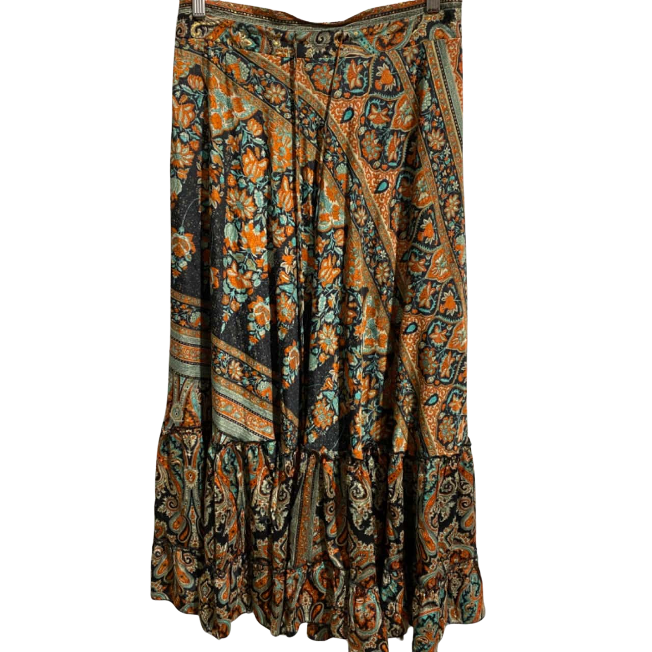 Cienna Silk Blend Womens Size M Maxi Black / Multicoloured Skirt(s)