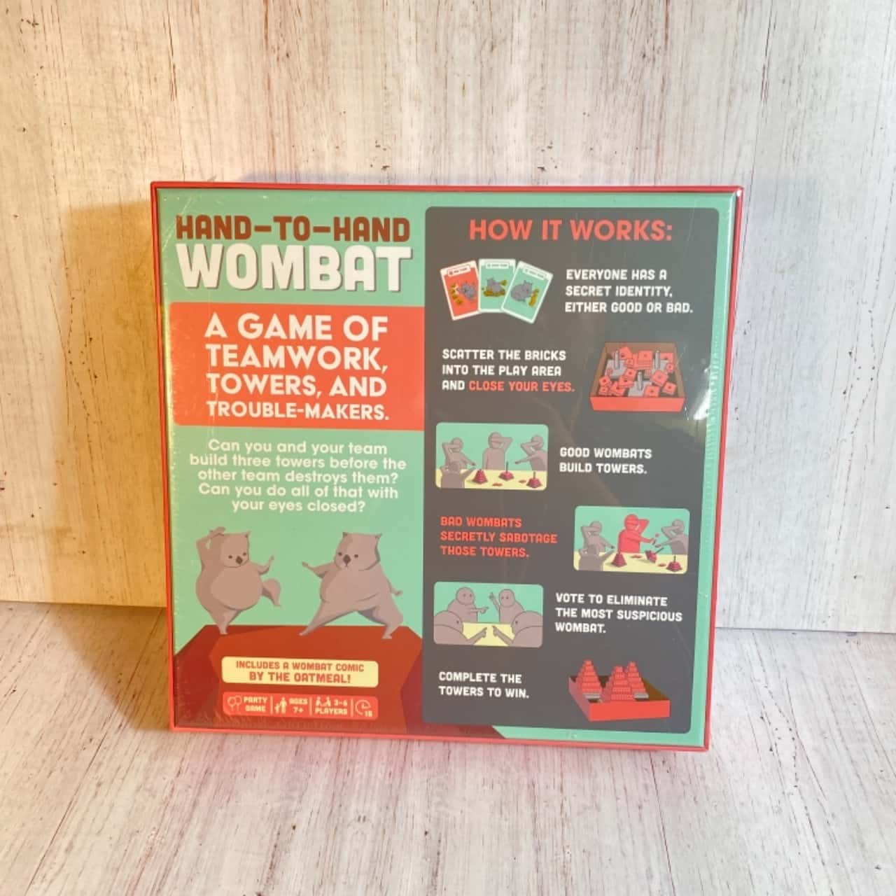 Hand to Hand Wombat Game by Exploding Kittens New Party Board Game Ages 7+