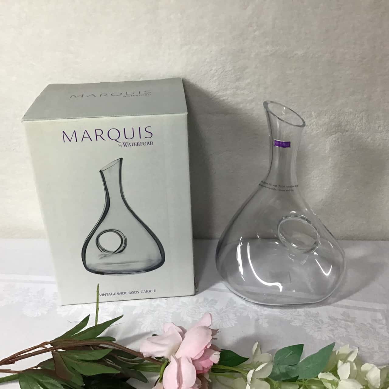 Marquis by Waterford Vintage Wide Body Glass Carafe in Box(s)