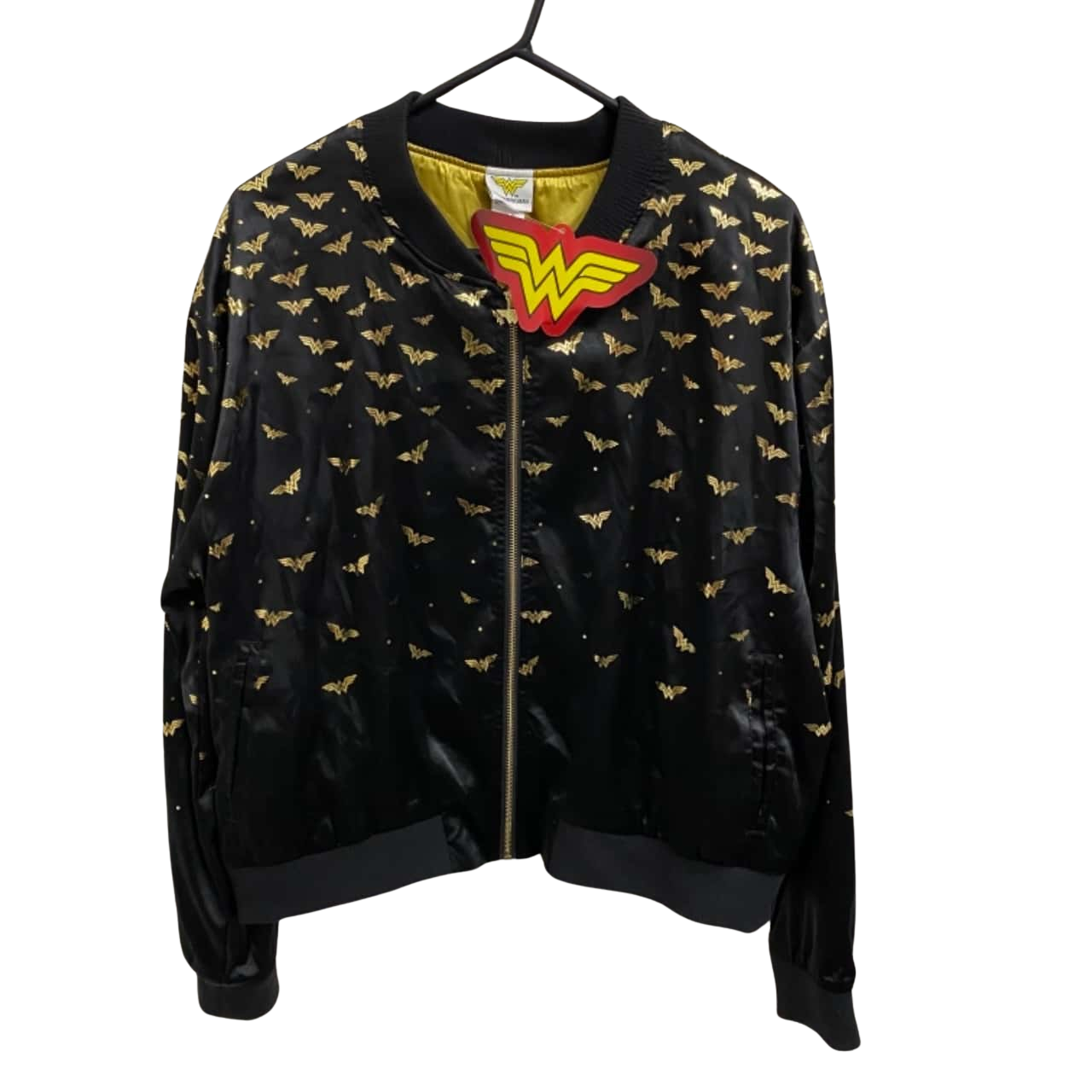 NEW Wonder Woman black Satin Jacket size XL(s)