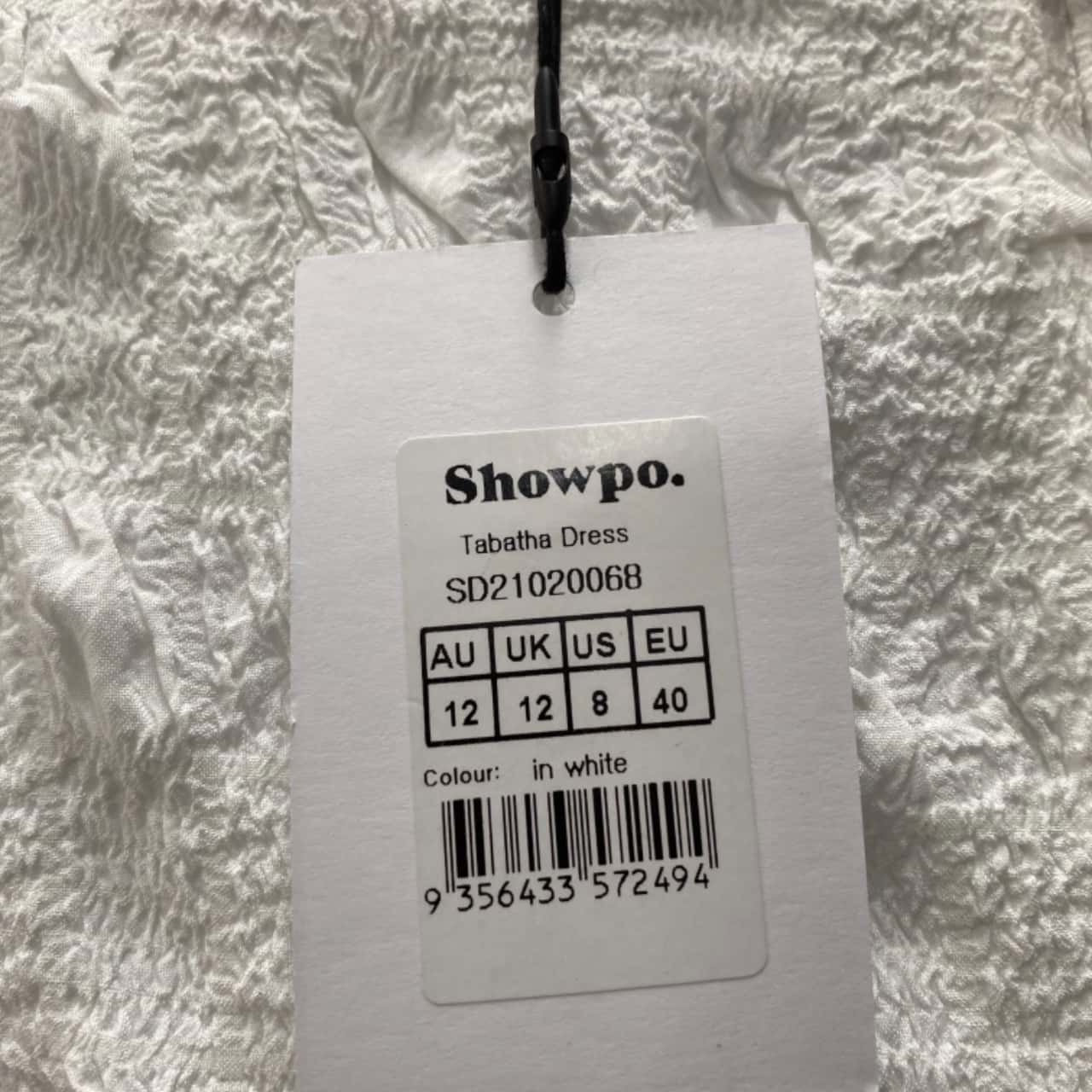 Showpo Ladies White "Tabatha" Maxi Dress Size 12 BNWT(s)