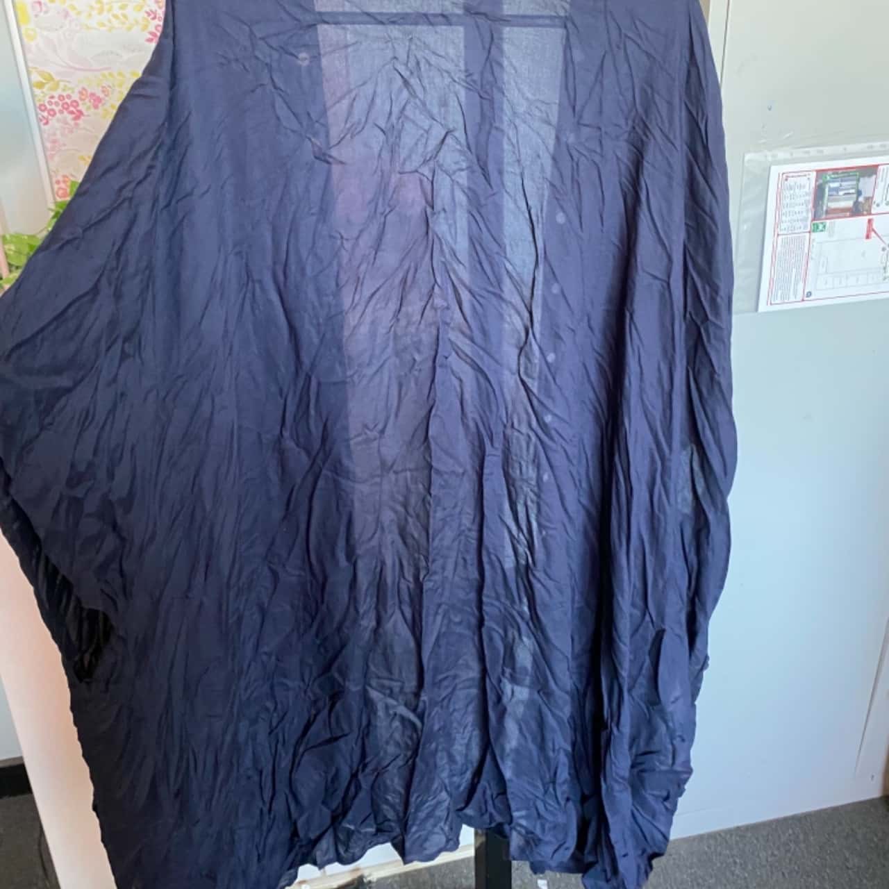 beme Womens Size XS Open Jacket Navy Blue