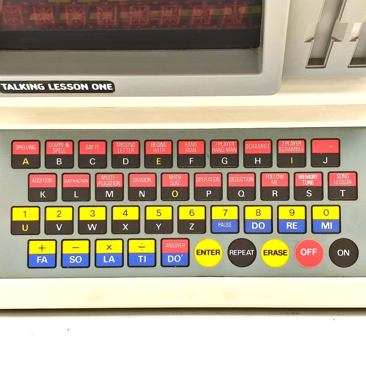 Vintage VTech Talking Lesson One Interactive Learning Toy 1986 (jk7)