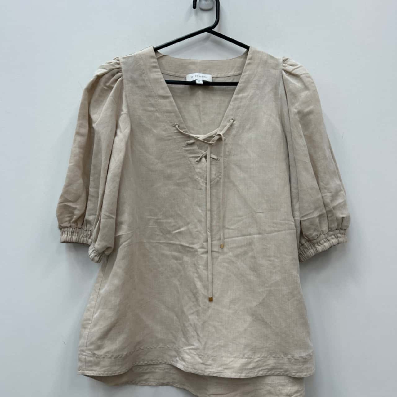 Witchery Size 12 Beige Linen Blend Top(s)
