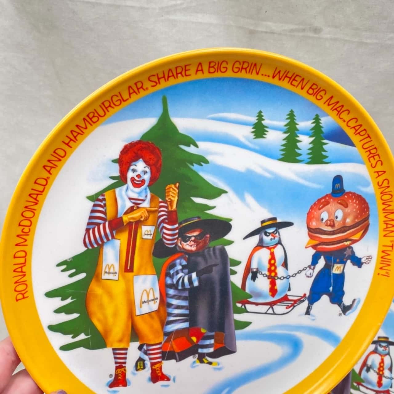 3 Vintage Retro McDonald’s Plastic Melamine Dinner Serving Plates 1977 ...