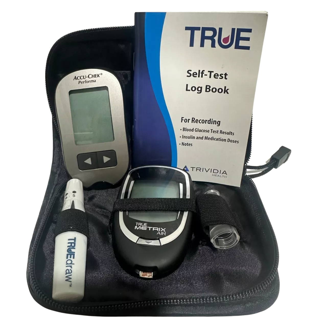 Blood glucose monitoring kit/ Accu-Chek Performa/ TRUE METRIX AIR ...
