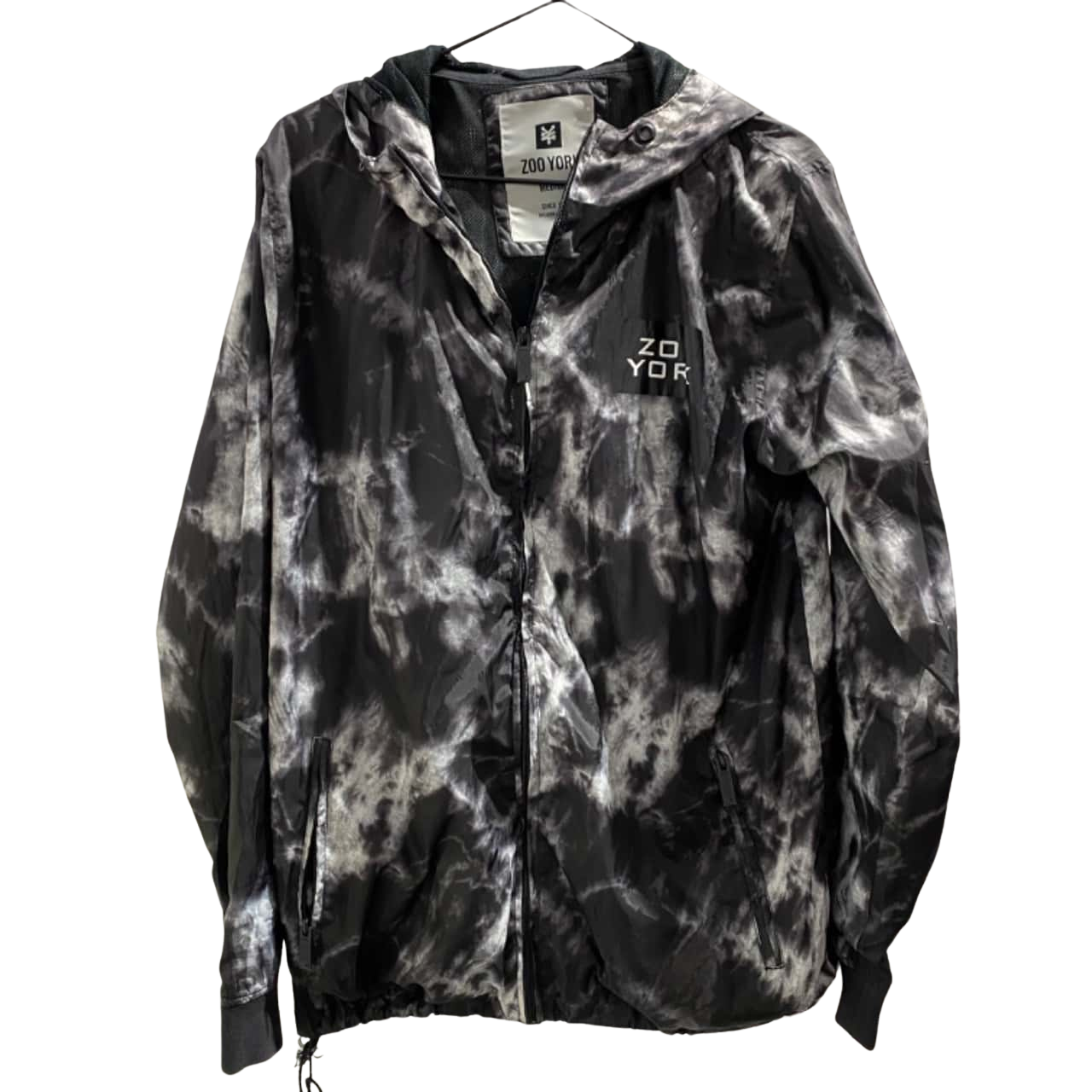 Zoo York. Unisex Size M. Bomber Hoodie Jacket. Black and White marble ...