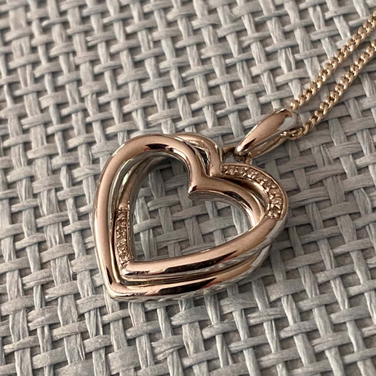 REDUCED 925 Silver Heart Pendant Chain Necklace (s)