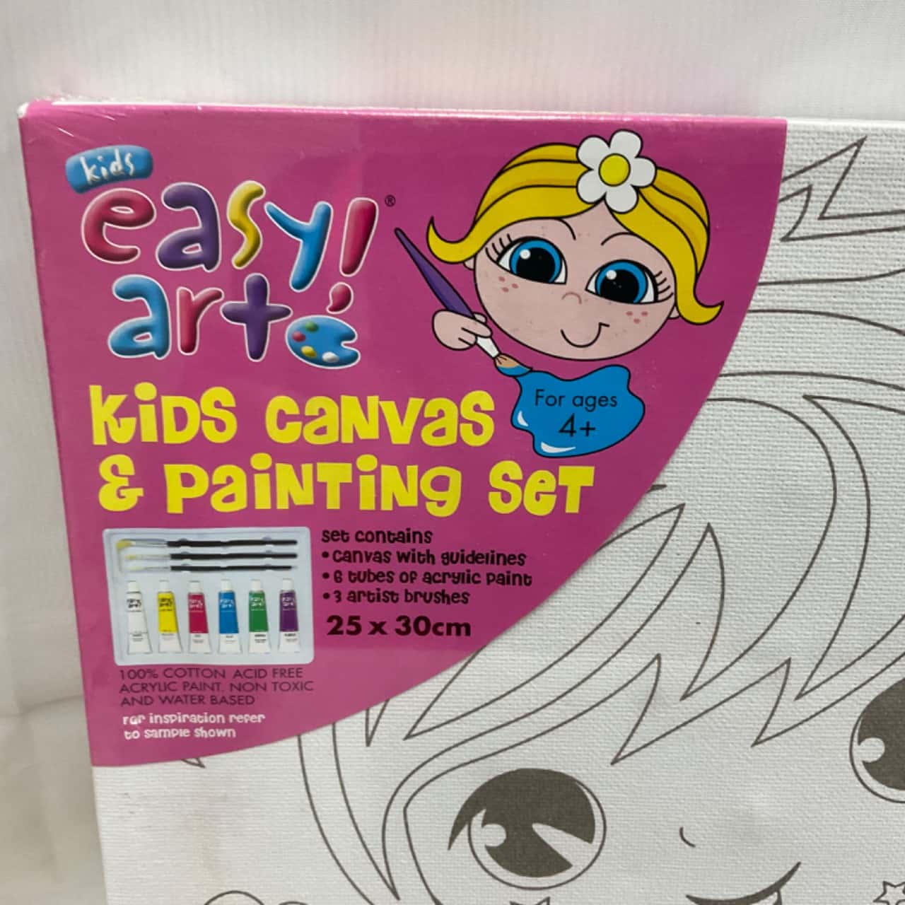 Kids Easy Art Kids Canvas and Painting Set 25x30