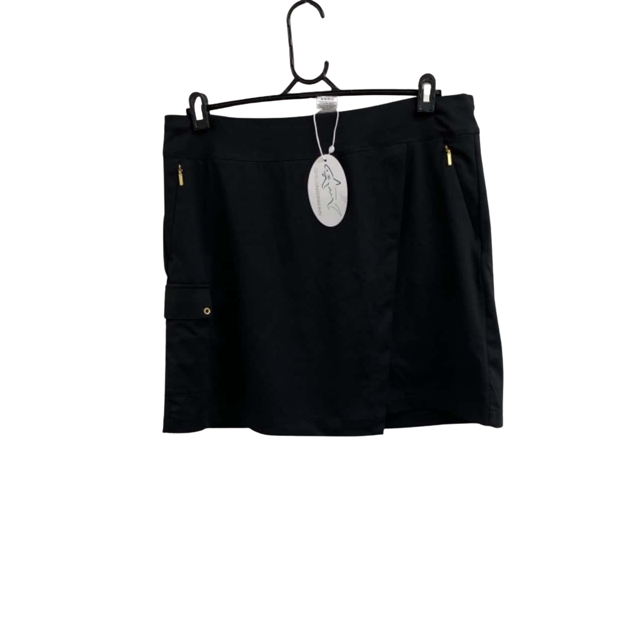 Greg Norman Womens Size L Black shorts with skirt over (s)