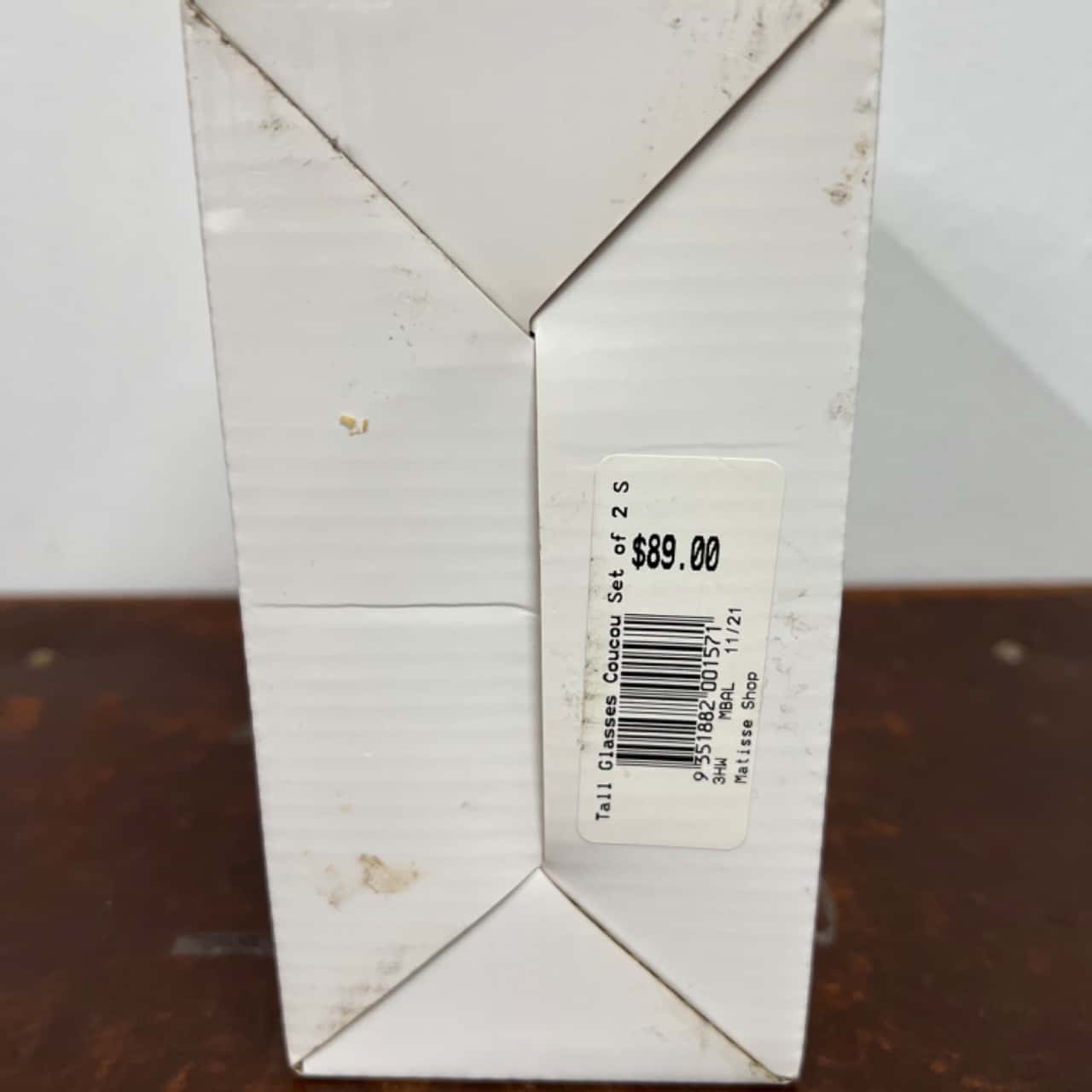 Pair of Beautiful iridescent tall glasses BNIB