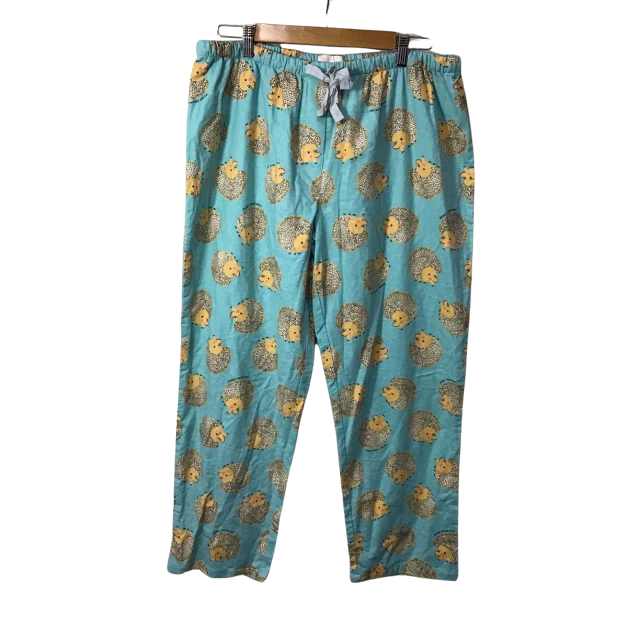 Peter Alexander Womens Size XL Turquoise Hedgehog Pattern Flannelette ...