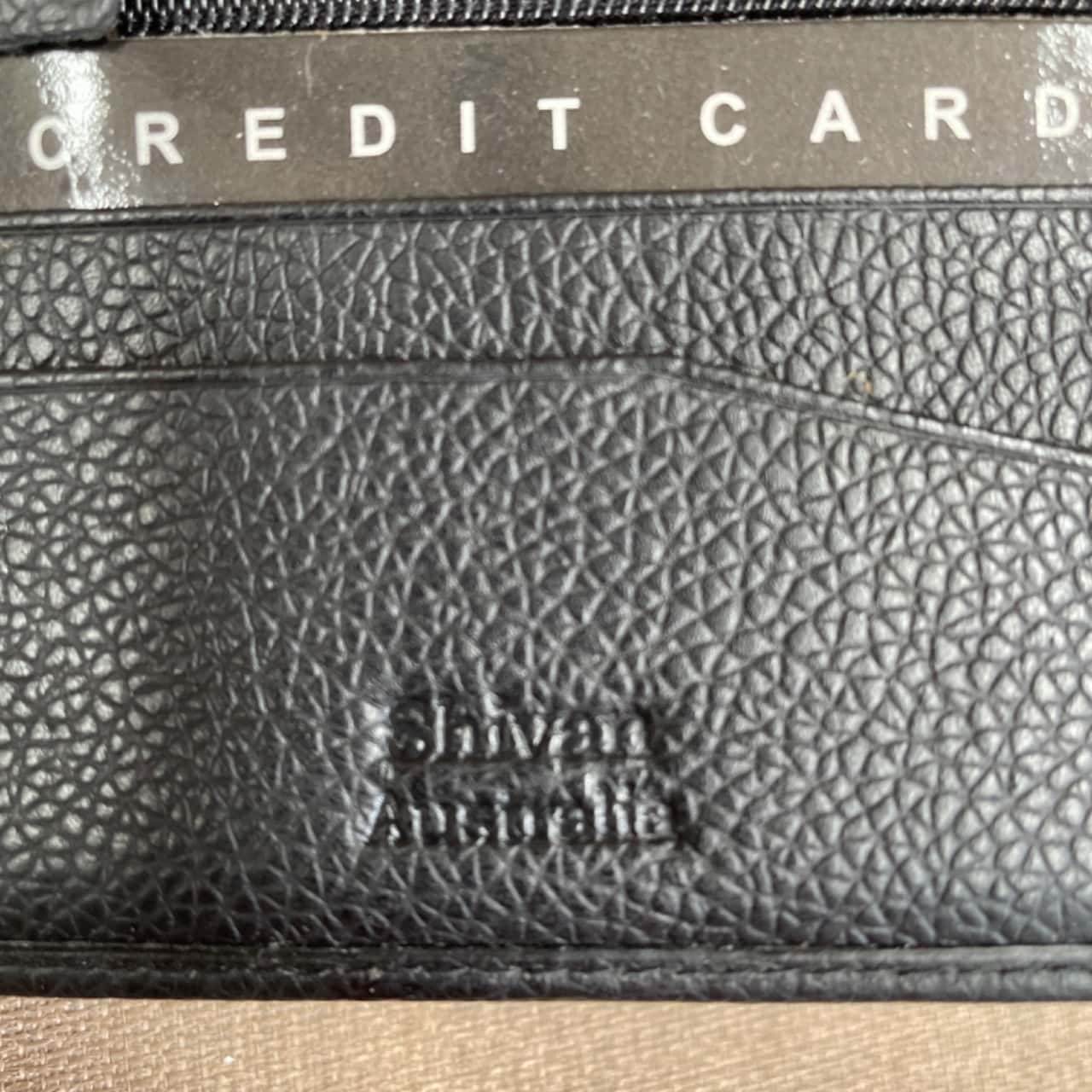 Mens Shivan Black Leather Wallet (s)