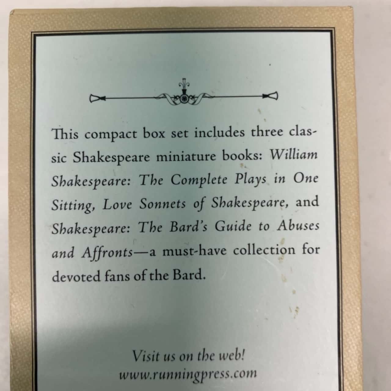 Shakespeare Compact Box set -3 compact books(s)
