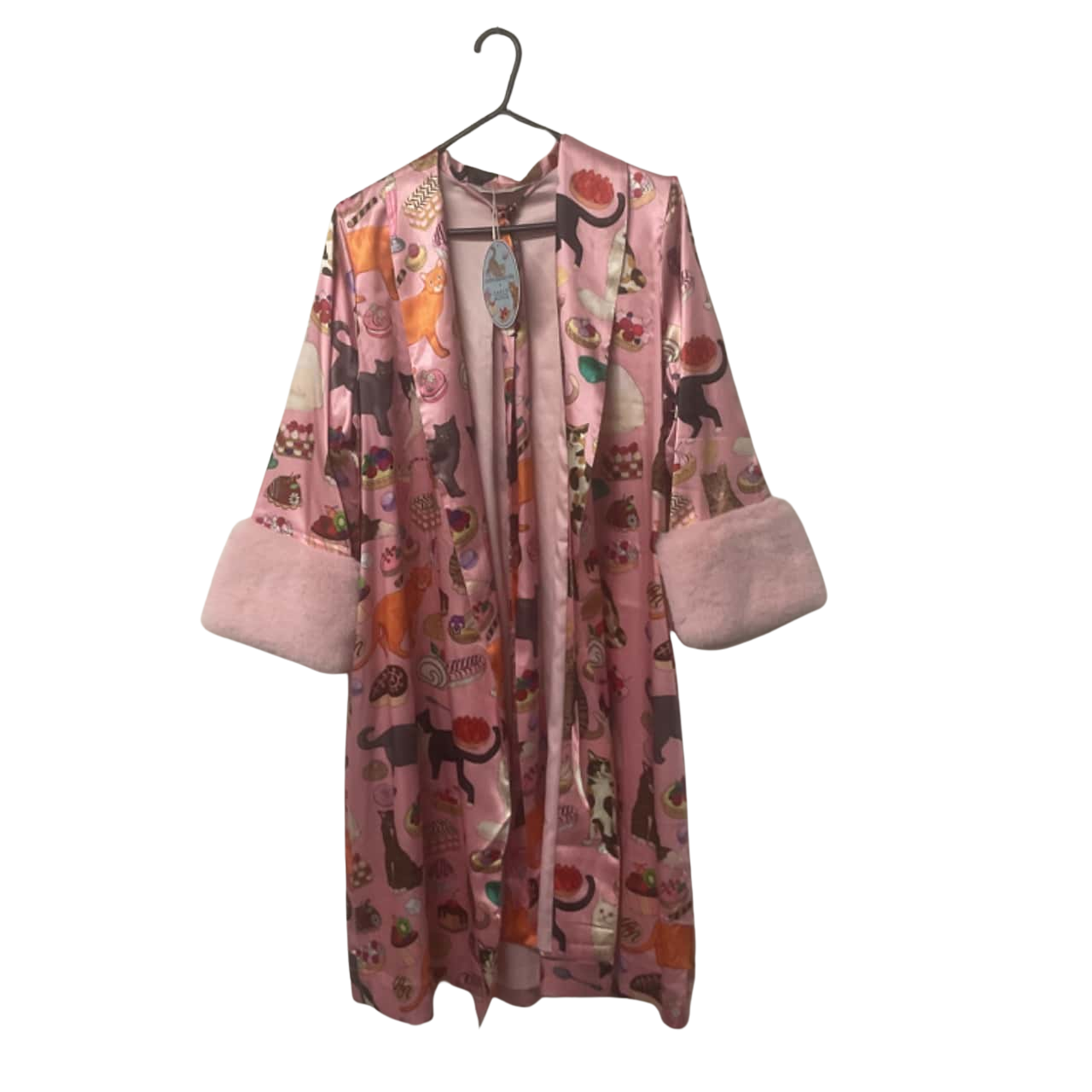 Womens Peter Alexander Size XS / S Night Robe Pink/ Cats and Treats ...