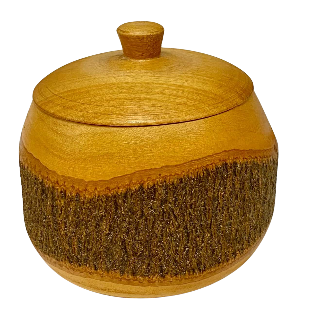 Handcrafted Jacaranda Wood Lidded Bowl