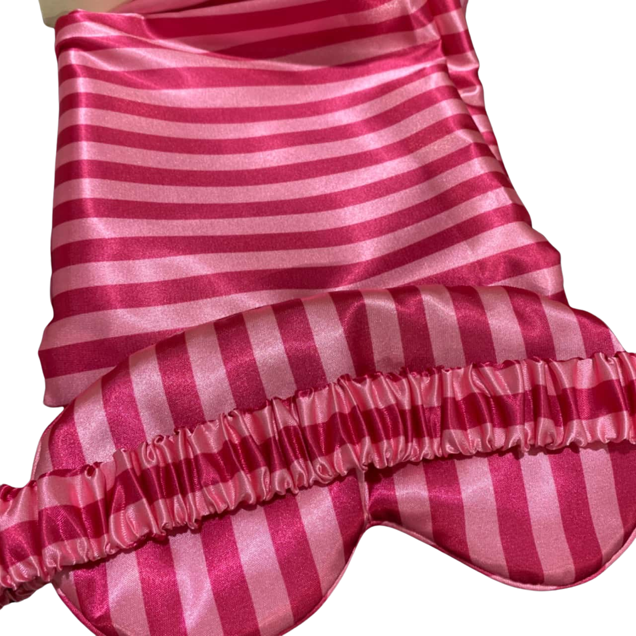 Satin Sleep Set Pink striped