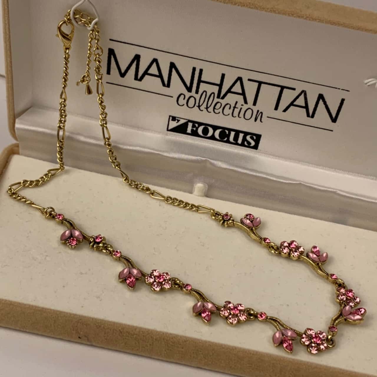 Manhattan Collections By Focus Womens Necklace Gold / Pink In ...