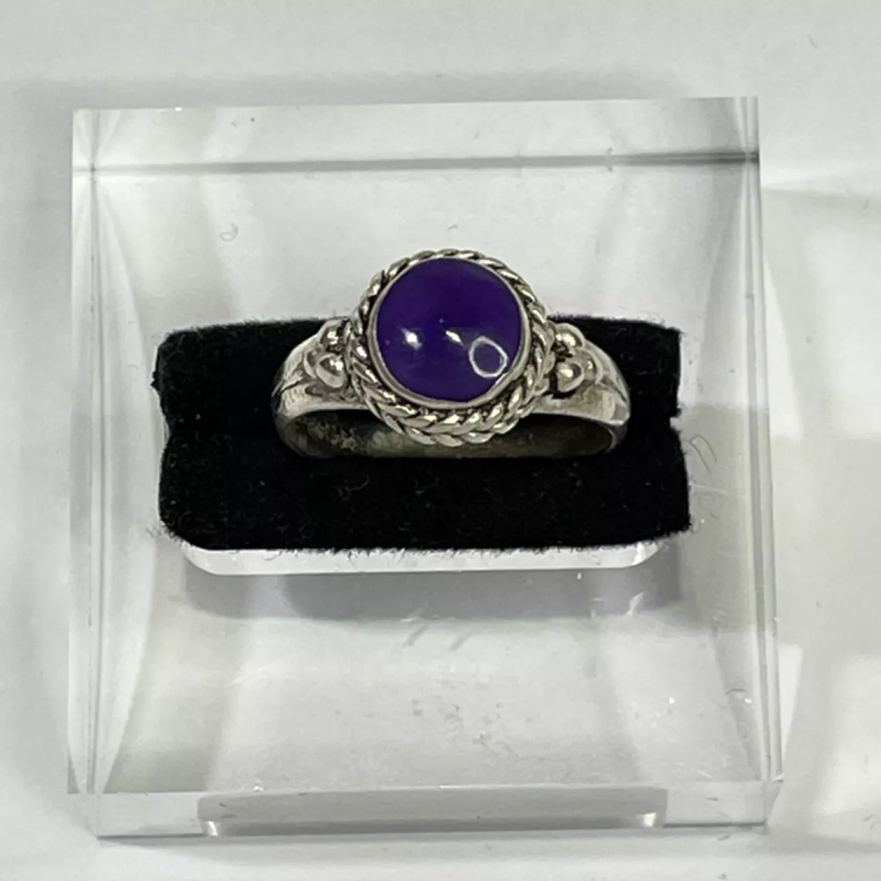 925 Marked Ring w/ Purple Stone - Used Very Good | Salvos Stores