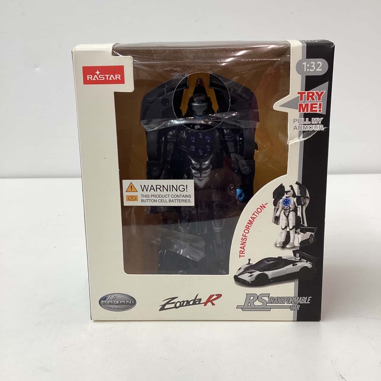 Rastar 1/32 Scale 61900 - Pagani Zonda R - RS Transformable Car - Black