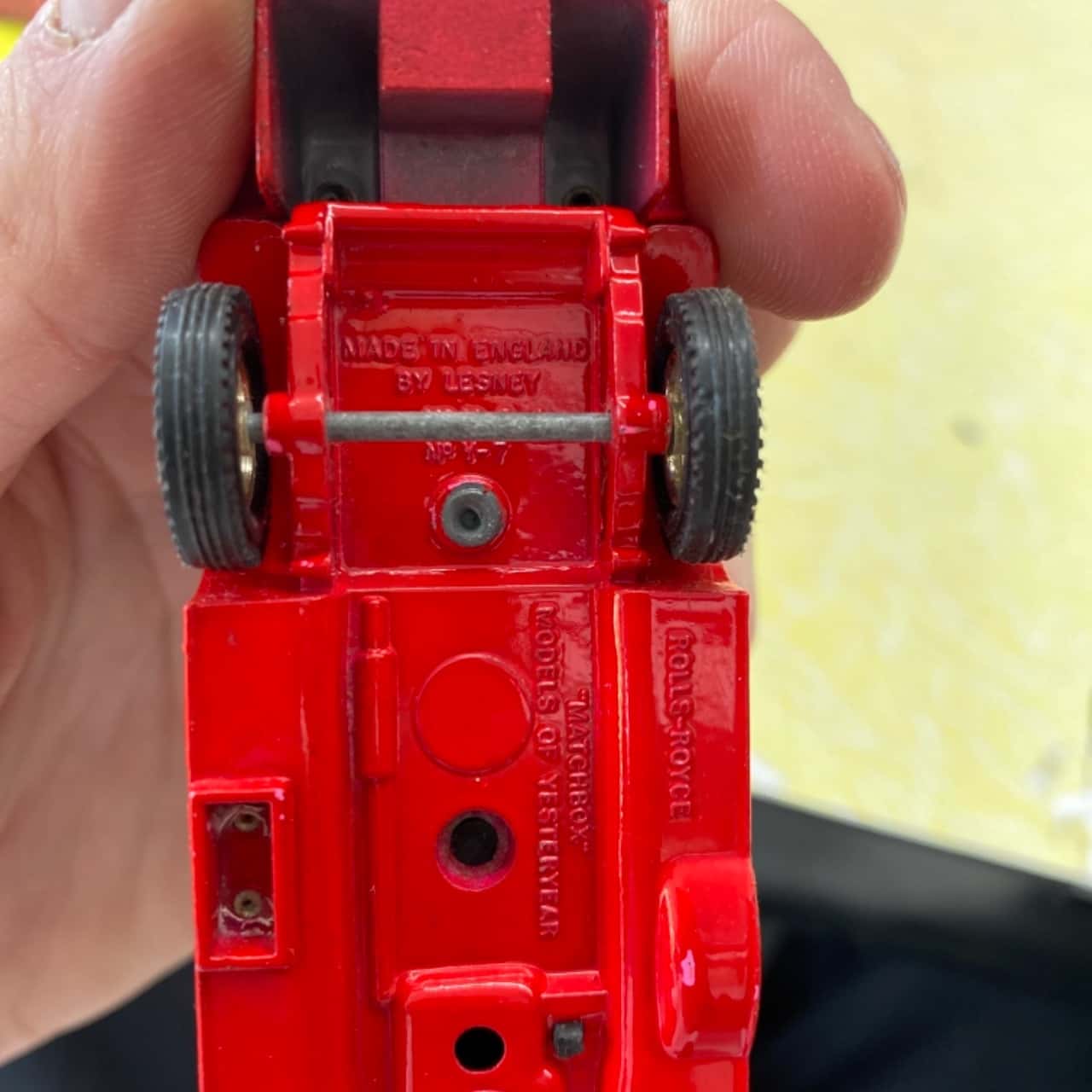 Red Rolls Royce match box mini car figure