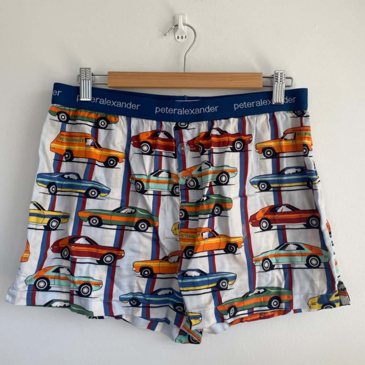 PETER ALEXANDER MENS MUSCLE CAR COTTON BOXER SHORTS Size M(s)