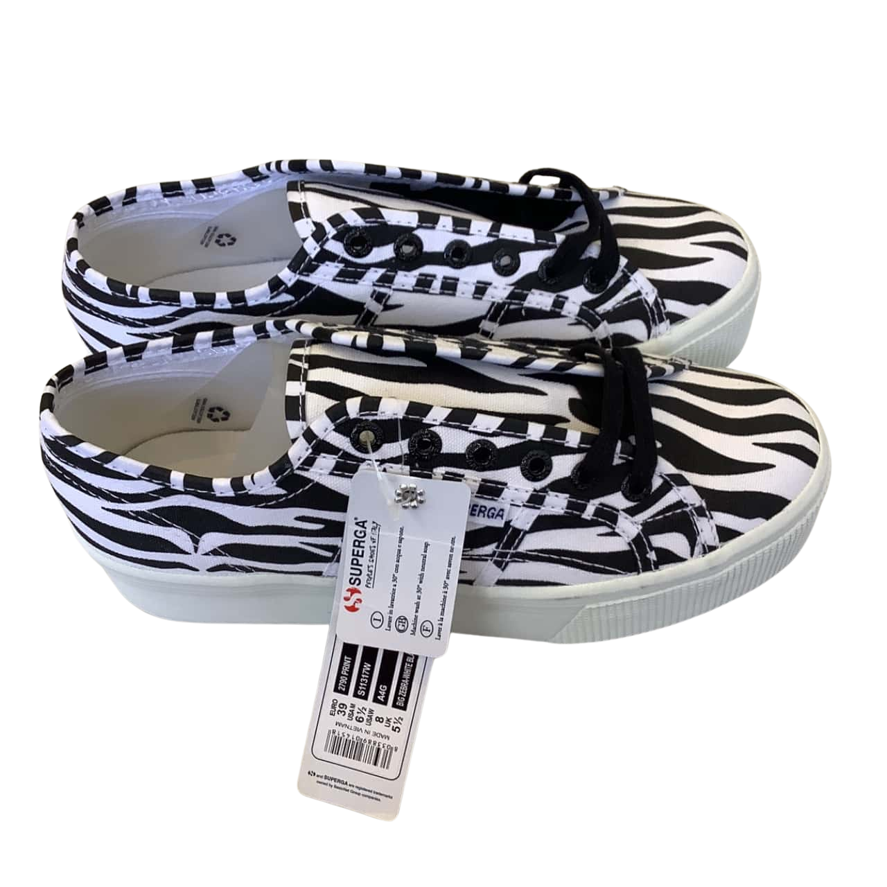 Brand New Superga Womens Size AUS 10 Zebra Sneakers Black / White(s ...