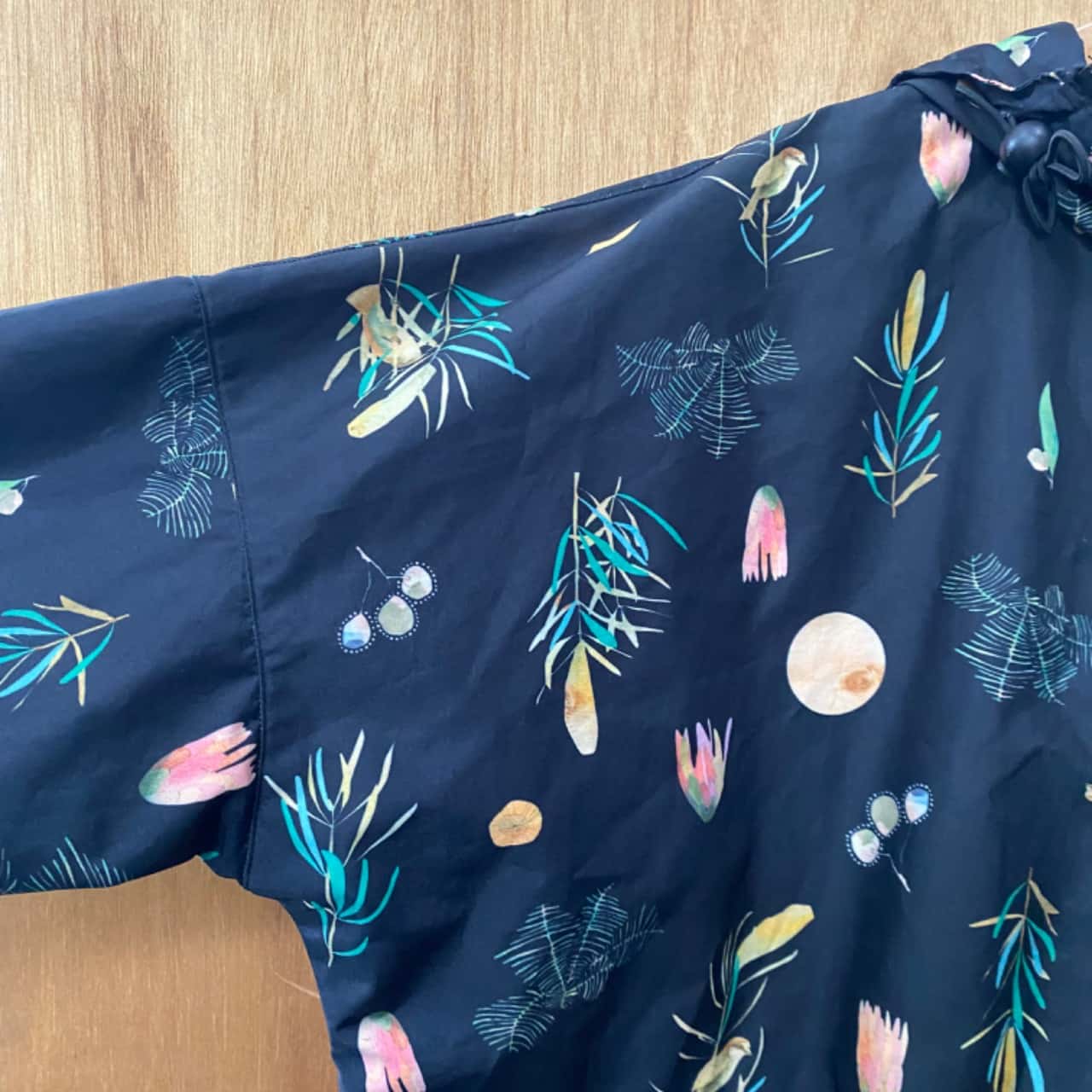 Dena Kinter x Gorman Black Print Rain Jacket Size S/M (s)