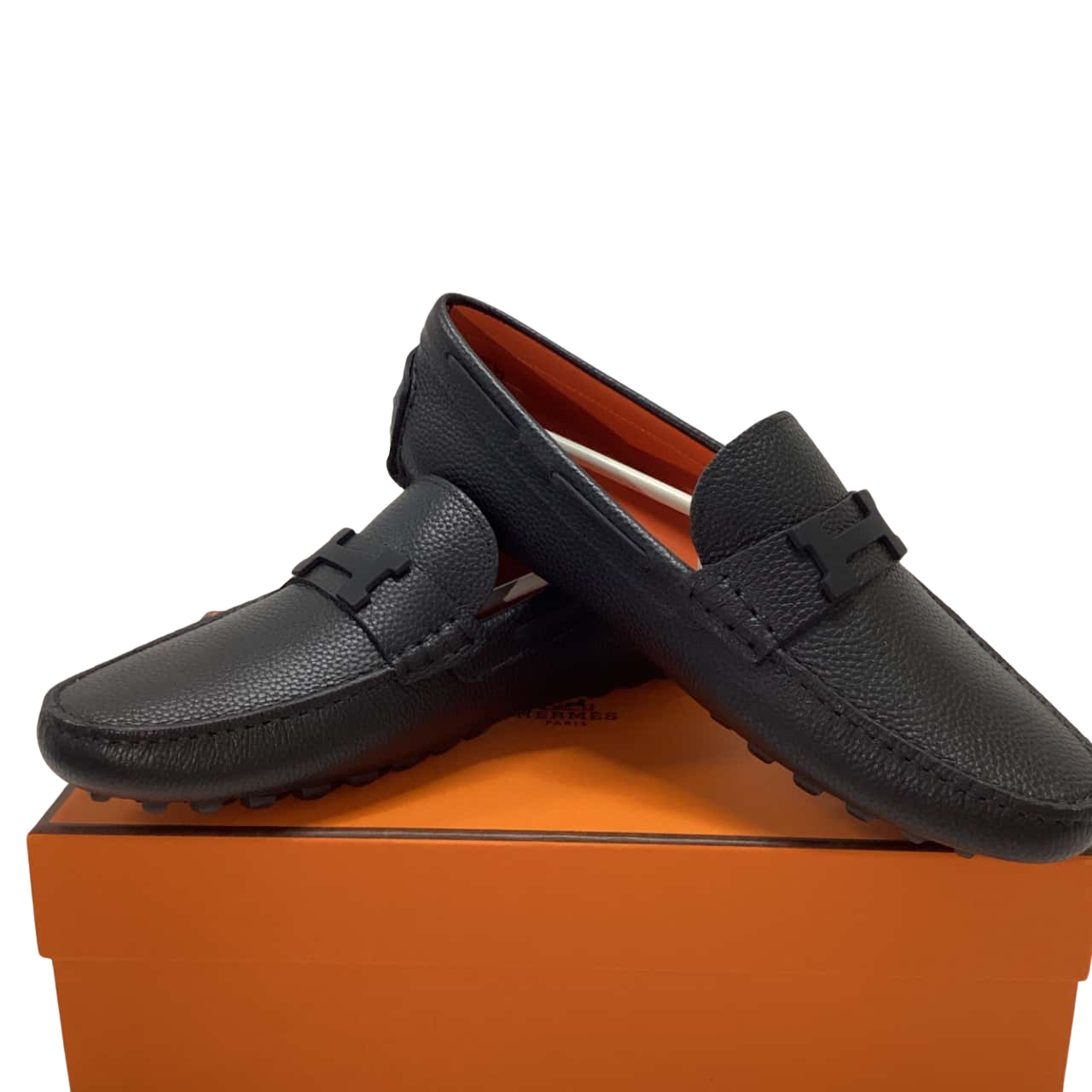 Hermes Mens Size 45 Black / Orange (s)