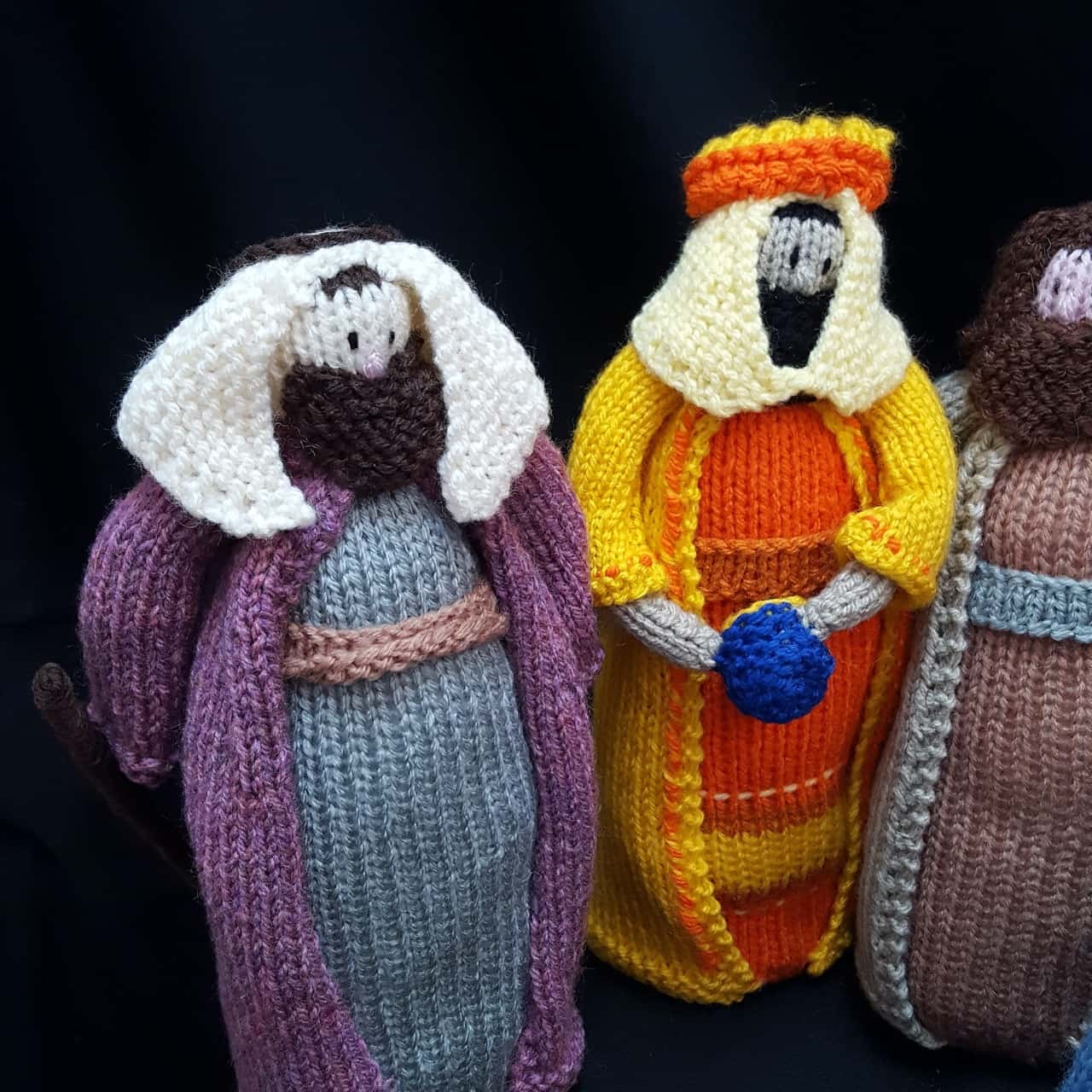 Hand Knitted One Of A Kind Nativity Doll Set(s)