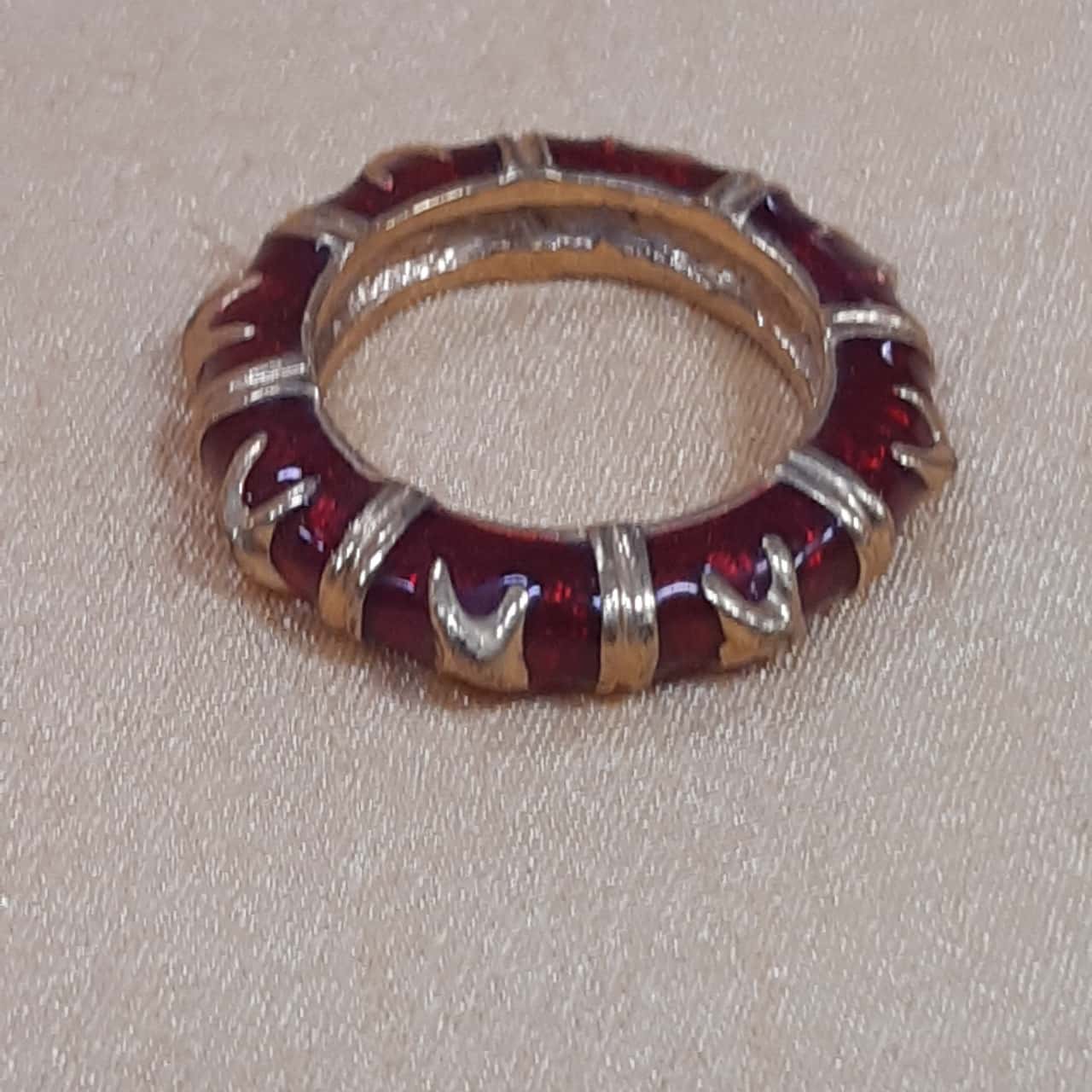 Gold and Red Enamel Ladies Ring(s)