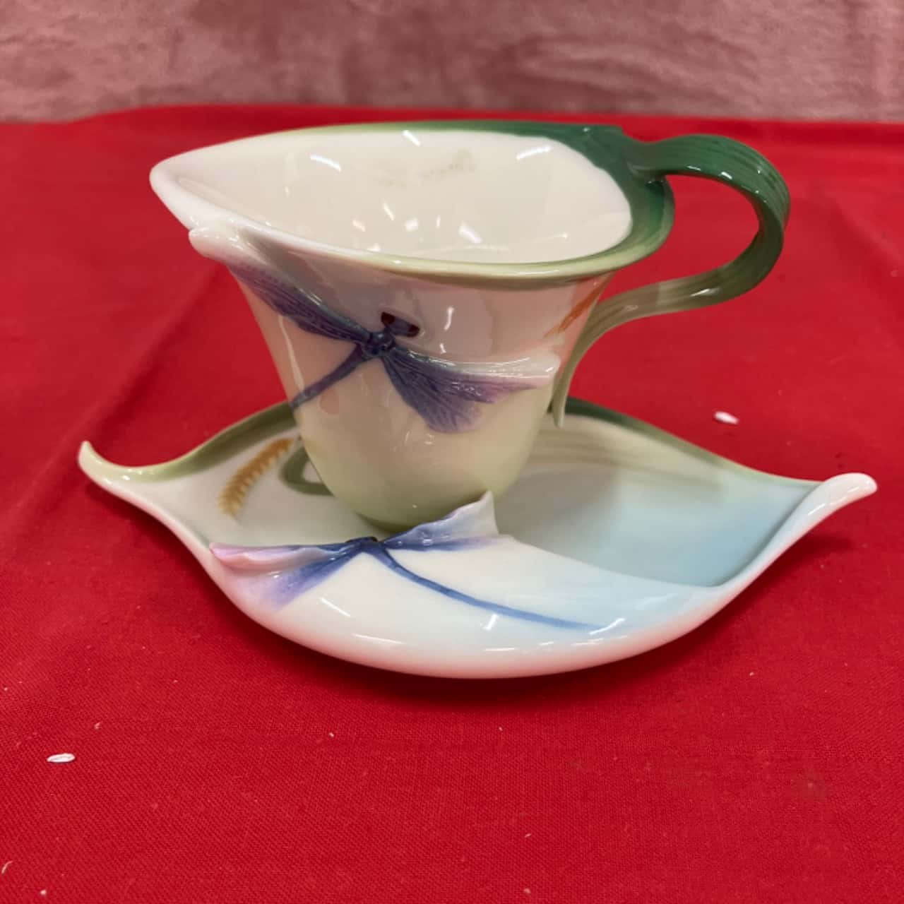 The Franz Porcelain Dragonfly Cup & Saucer Set(s)