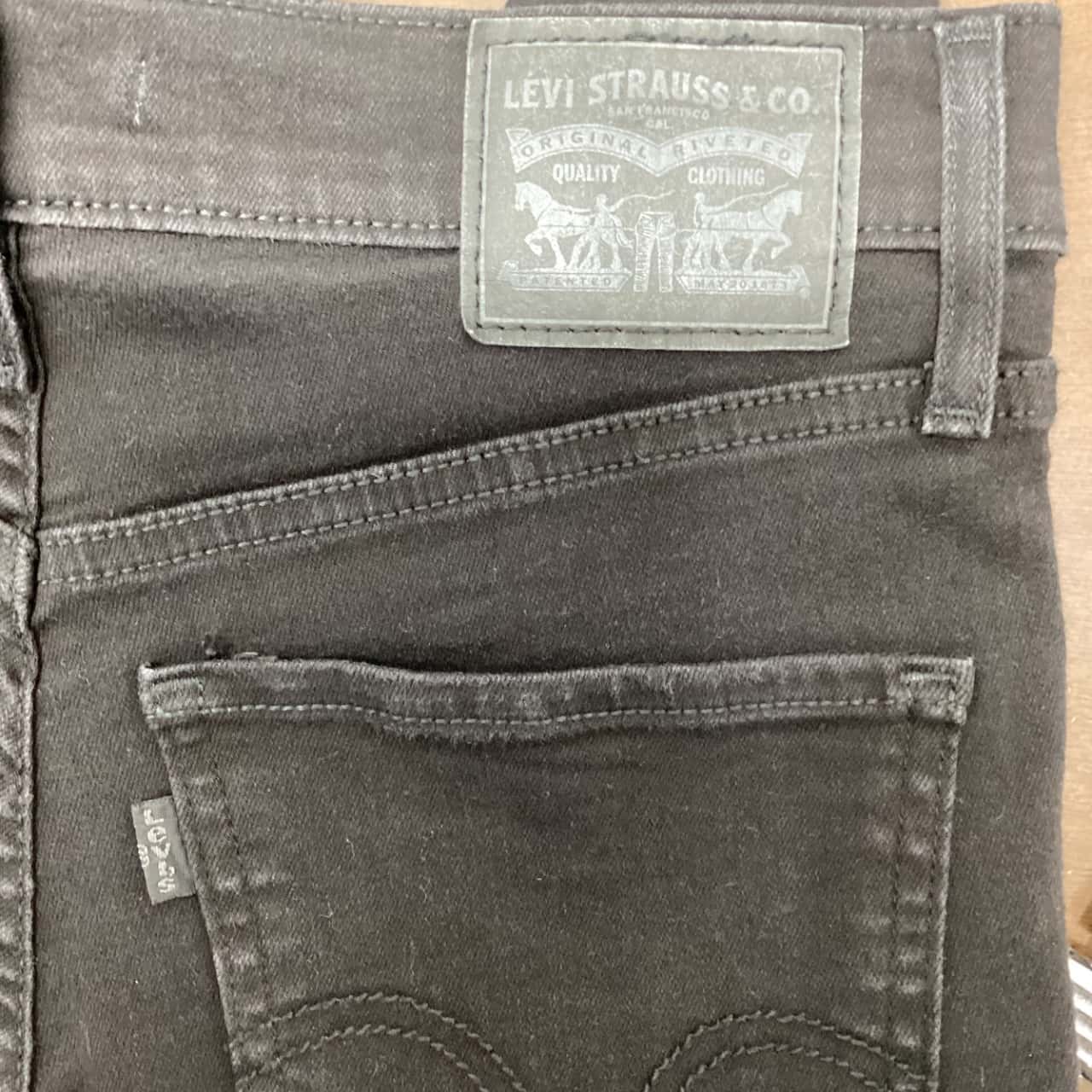Levis Womens Size 29 Mile High Super Skinny Jeans Black VGUC (s)