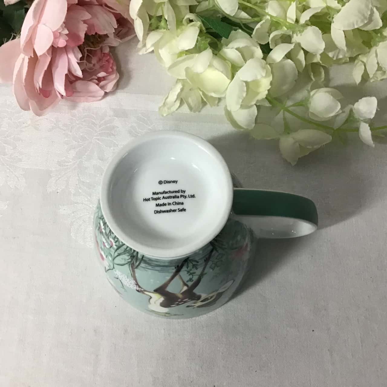 Disney Large Green / Bambi Pattern Ceramic Footed Mug(s)
