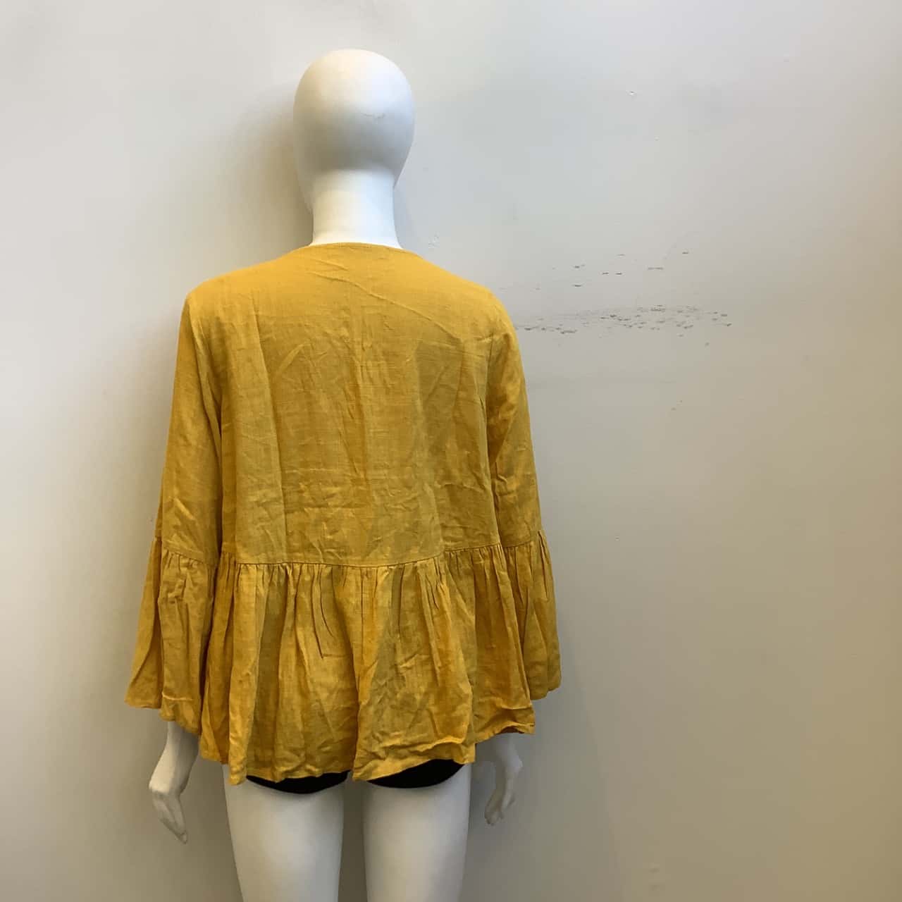 Soul Sparrow Womens Size 11-12 Linen Blend Top Mustard(s) - Used Very ...