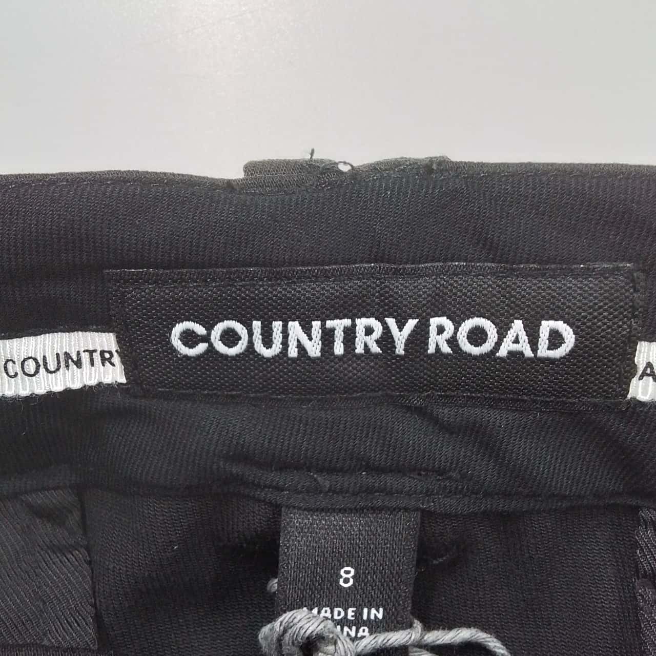 Country Road Womens Size 8 Ankle Length Pants / Straight Leg Pants Black