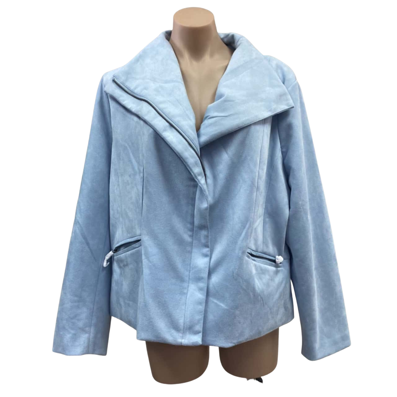 W. Lane Light Blue Zipfront Jacket