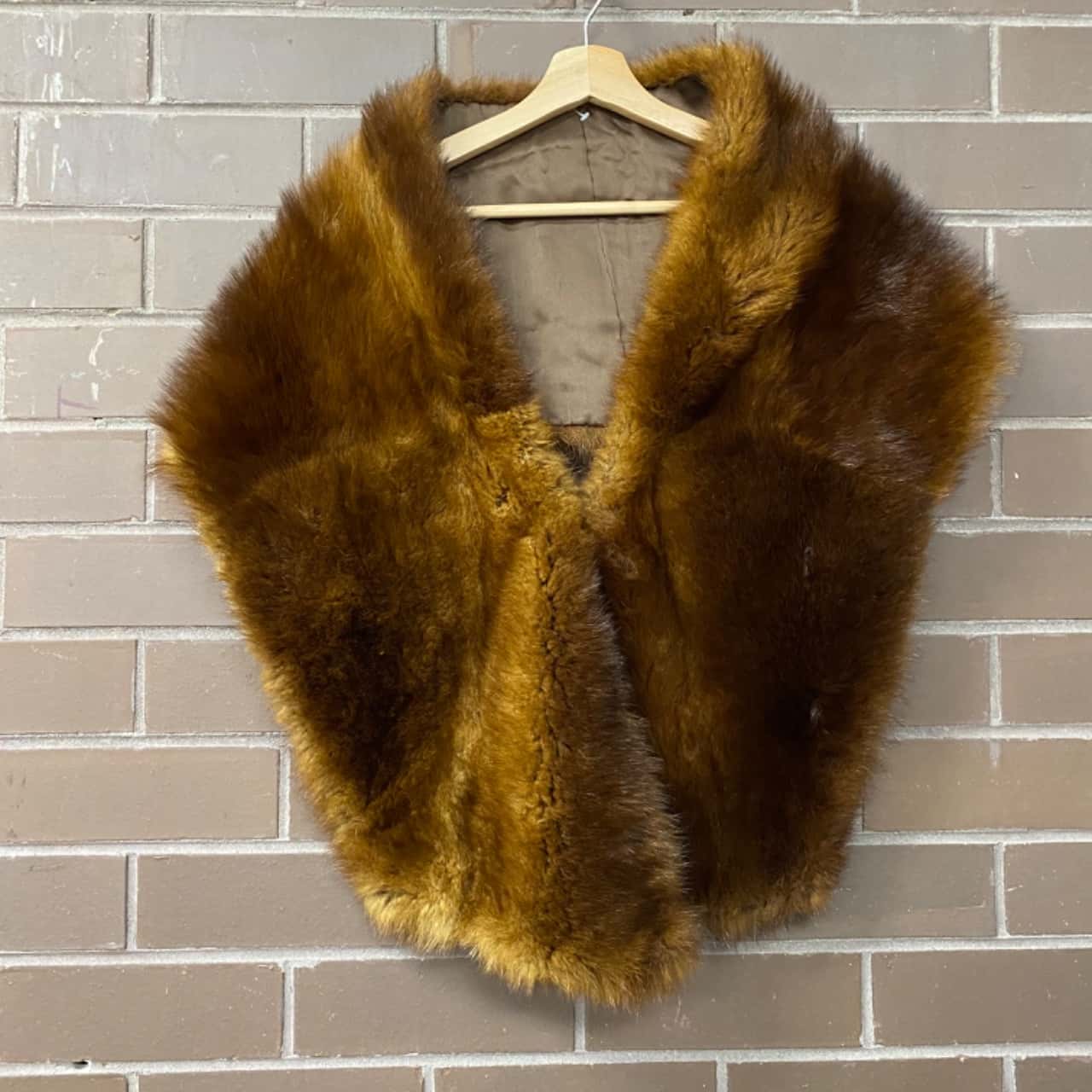 Womens Brown Fur Stole
