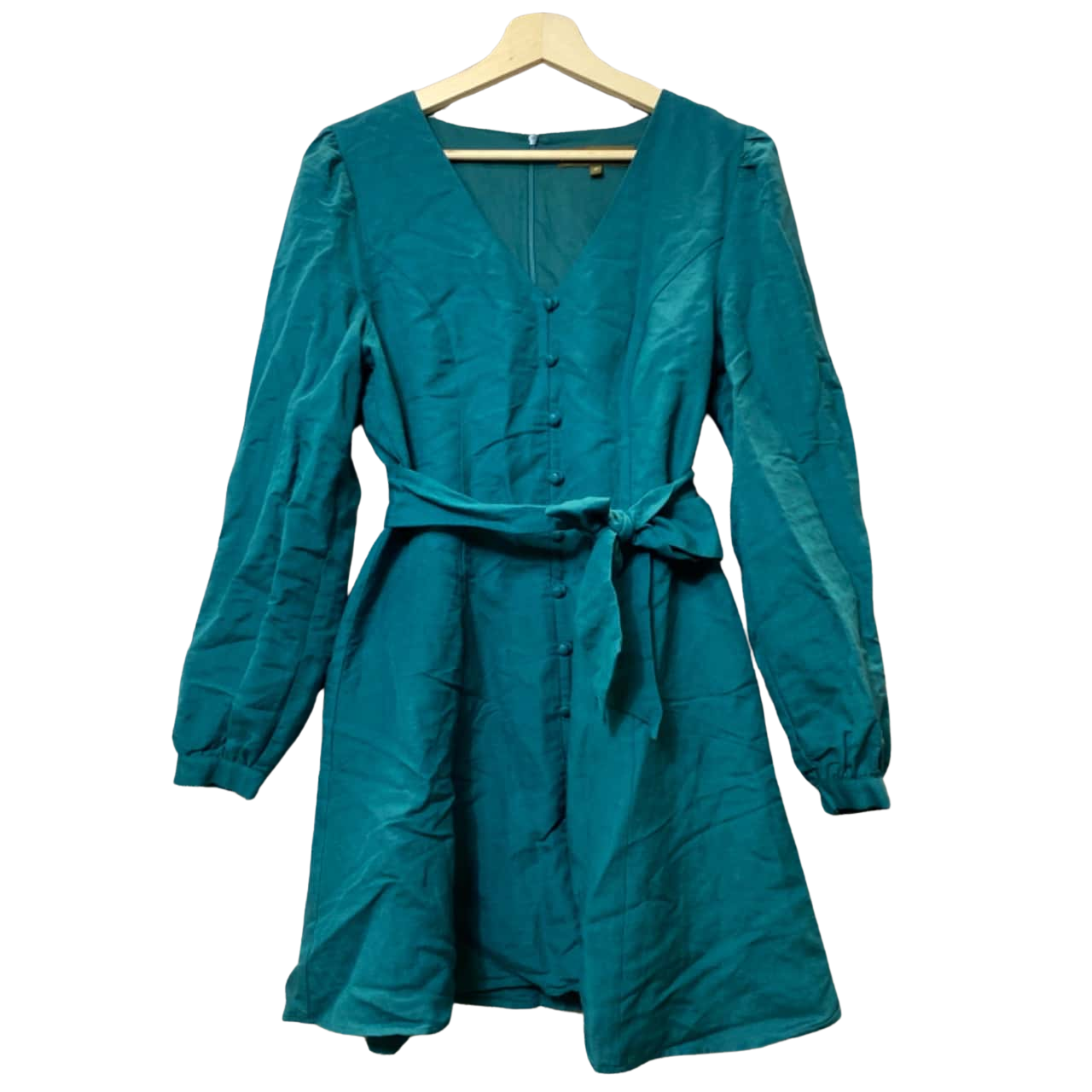 Women’s Princess Highway Size 10 Teal Margo Long Sleeve Mini Dress