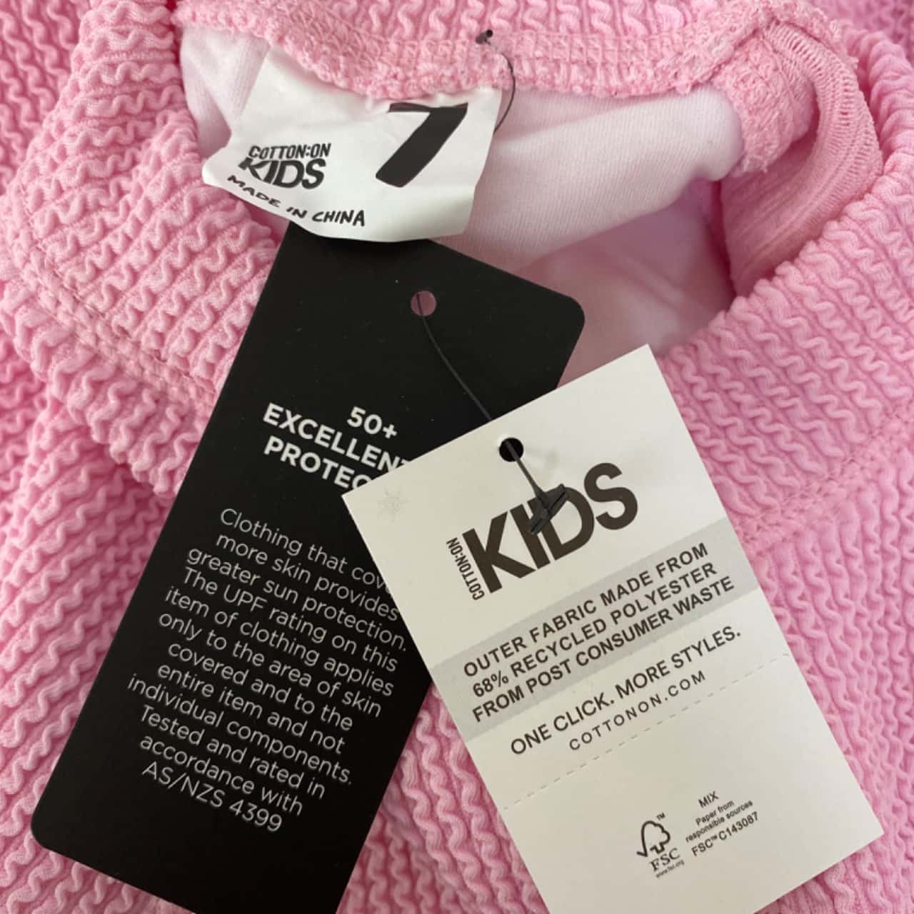 Cotton On Kids Kids Size 7 Lydia Rib One Piece BNWT