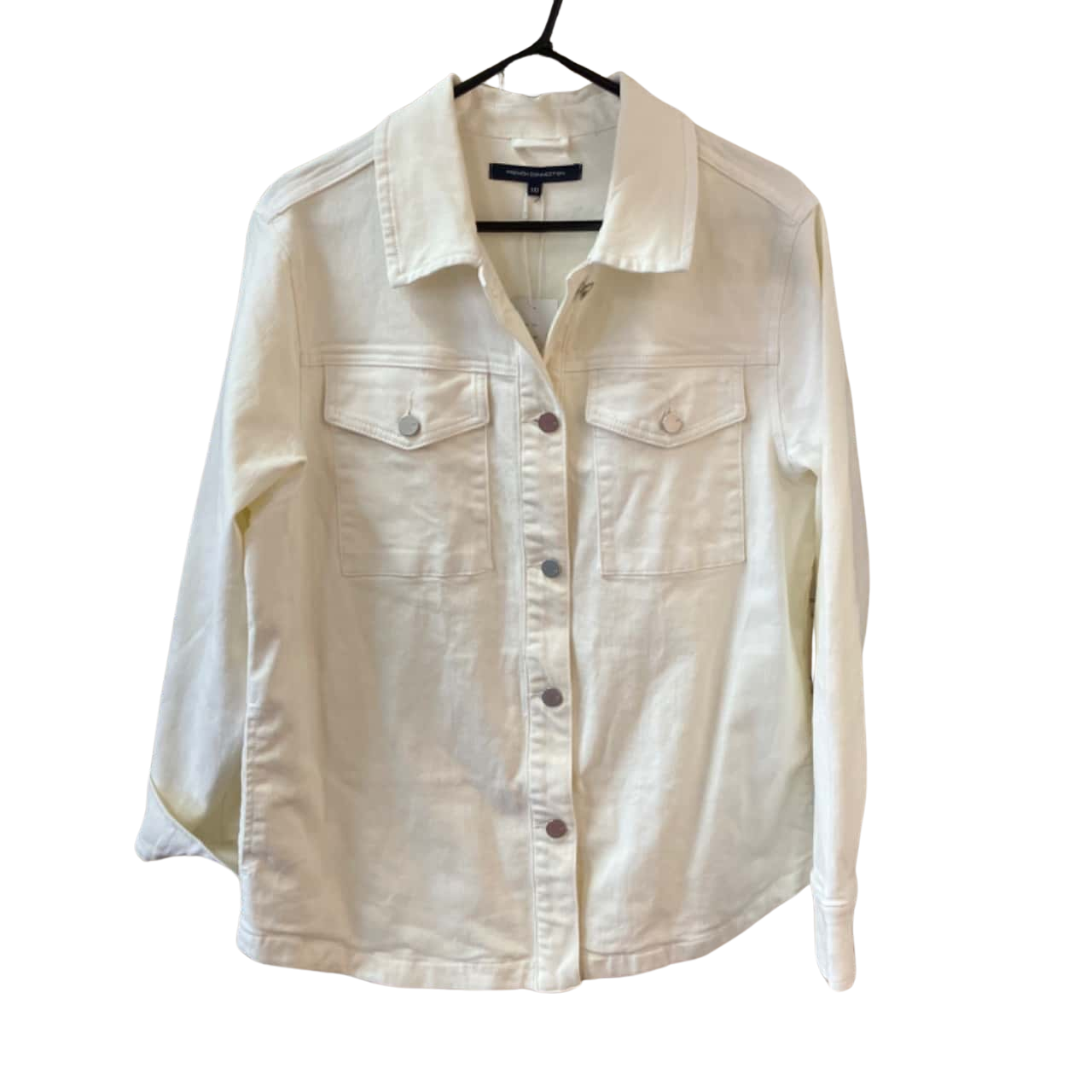 French Connection Womens BNWT Size 10 Denim Jacket Cream
