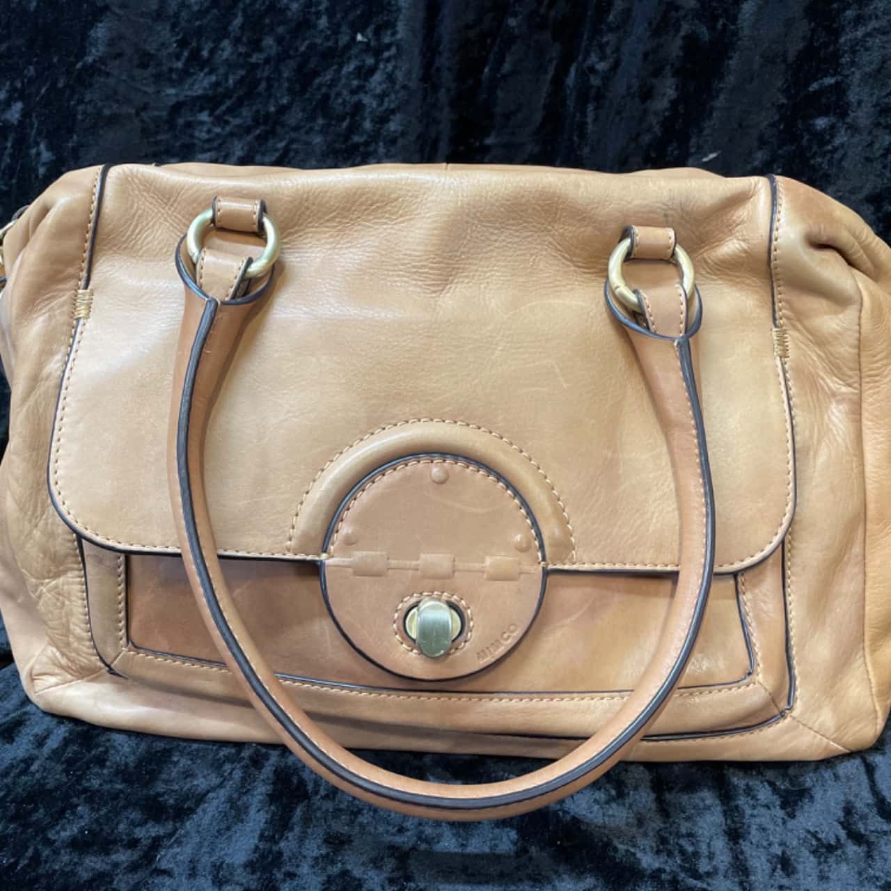 Mimco Womens Brown leather handbag (s)