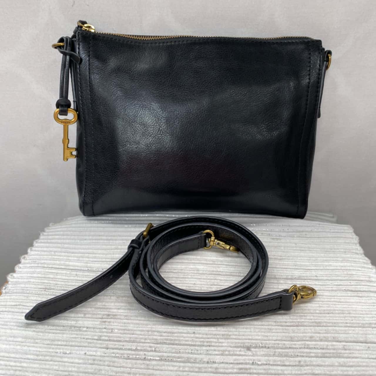 Women’s Fossil Black Leather Cross Body Bag(s)