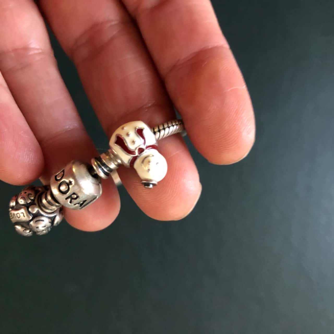 Pandora Silver 925 Bracelet with 6 charms(s)