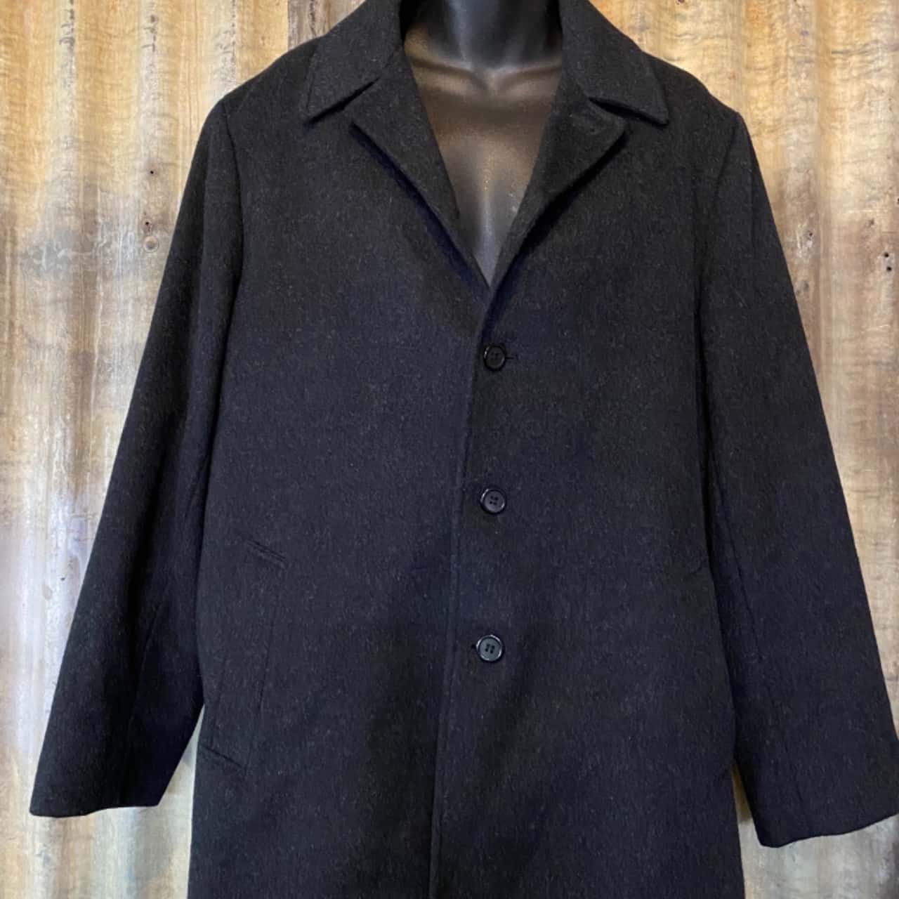 Anthony De Mano Mens Size M Winter Coat Black (s)