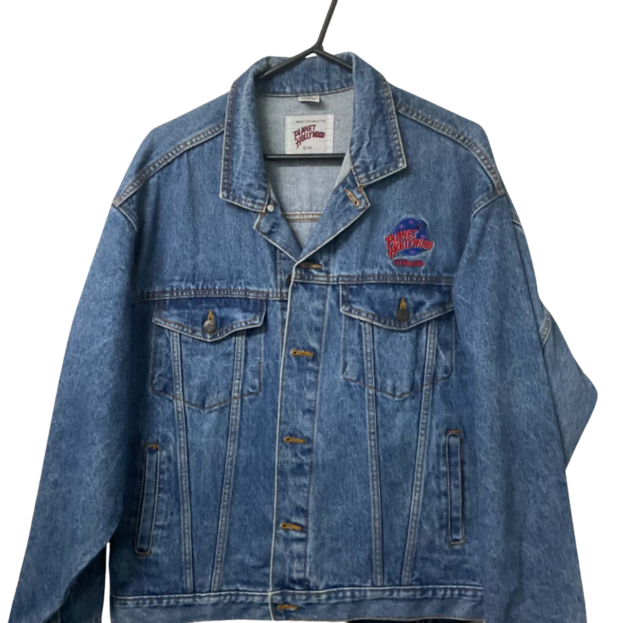 Mens planet Hollywood Orlando florida Size XL Denim Jacket Blue ...