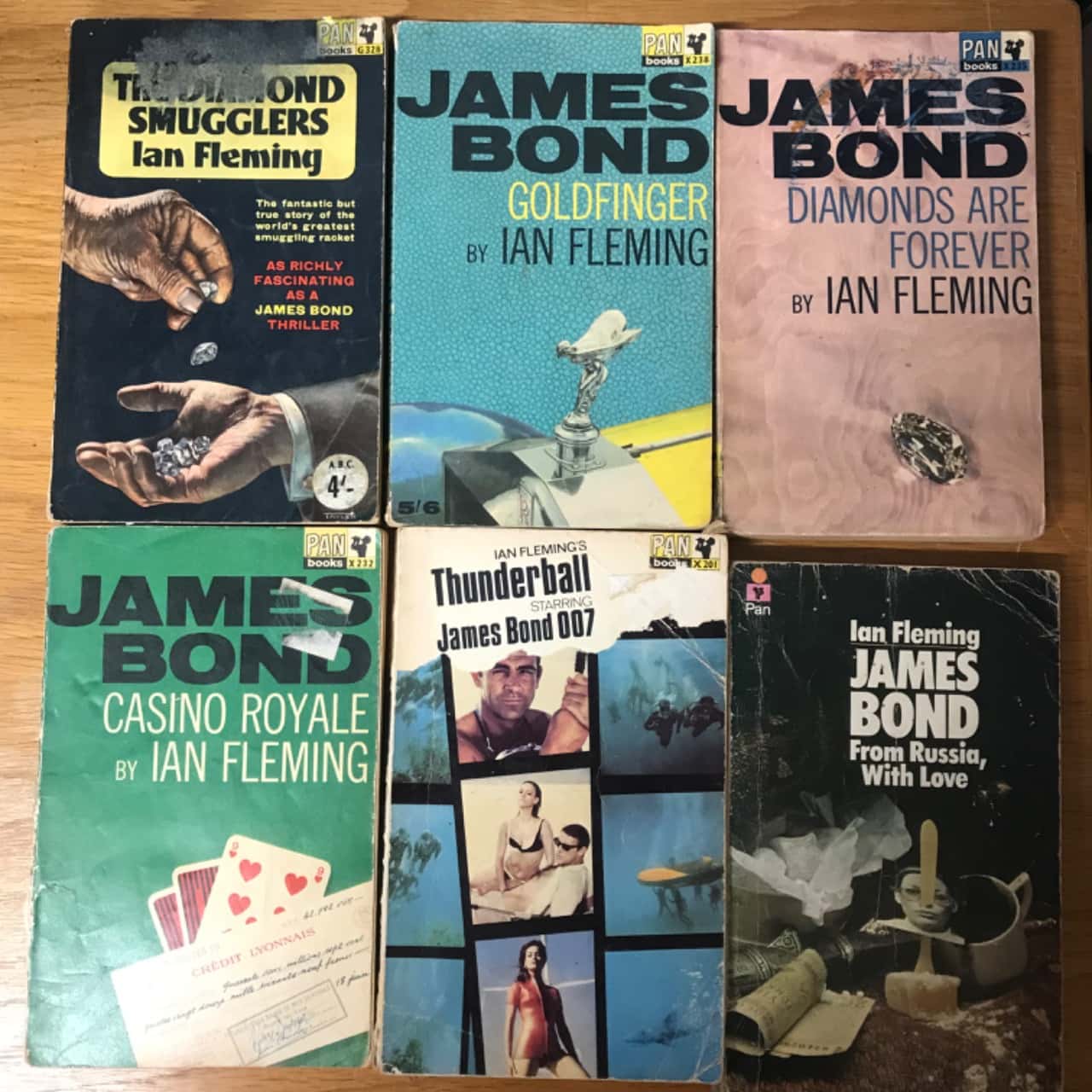 Collection of James Bond Pan Paperback Books(s)
